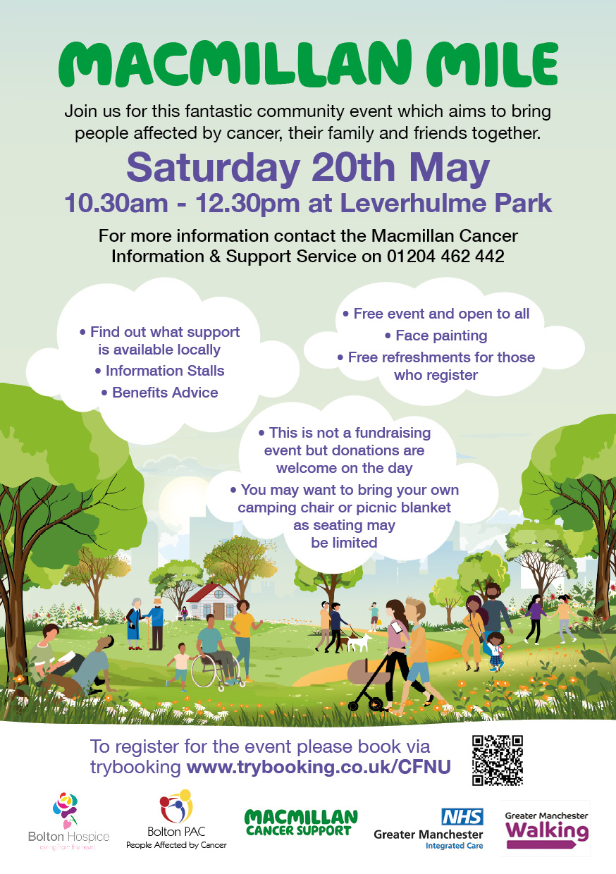 Macmillan Mile | Bolton Macmillan Cancer Information & Support
